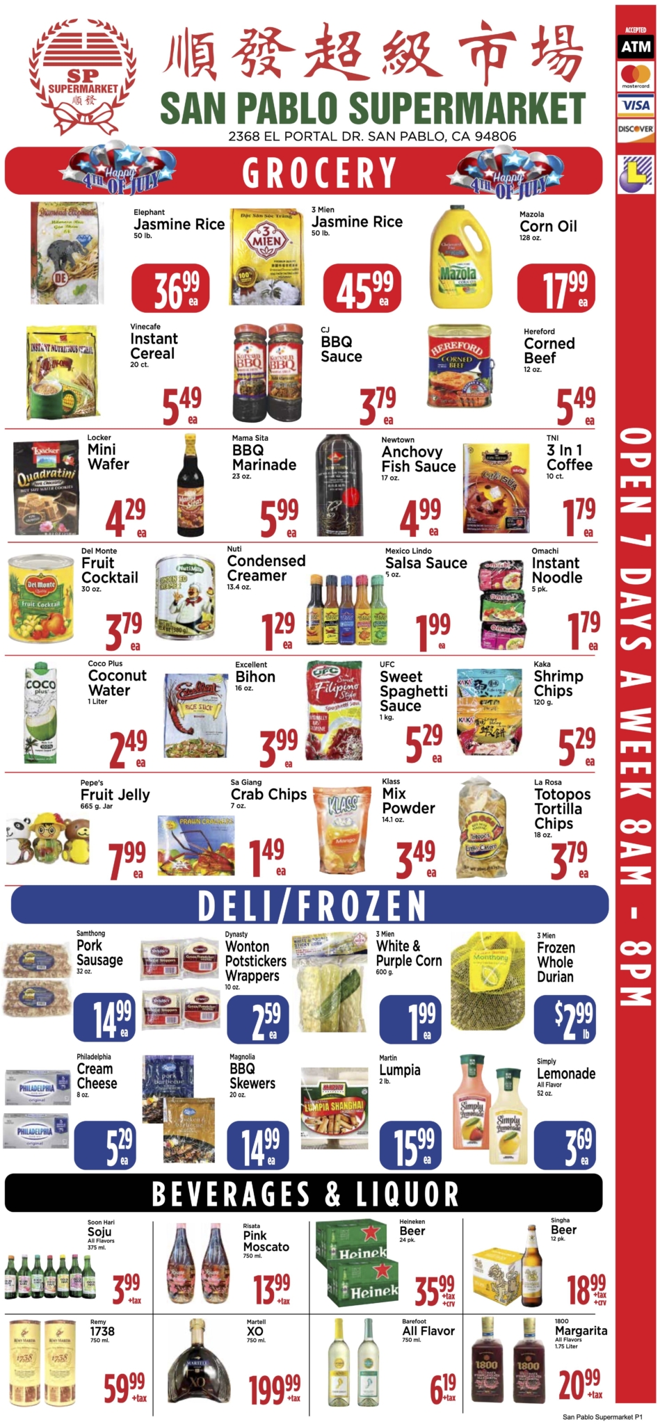 Weekly Specials – San Pablo Supermarket – SF Supermarket