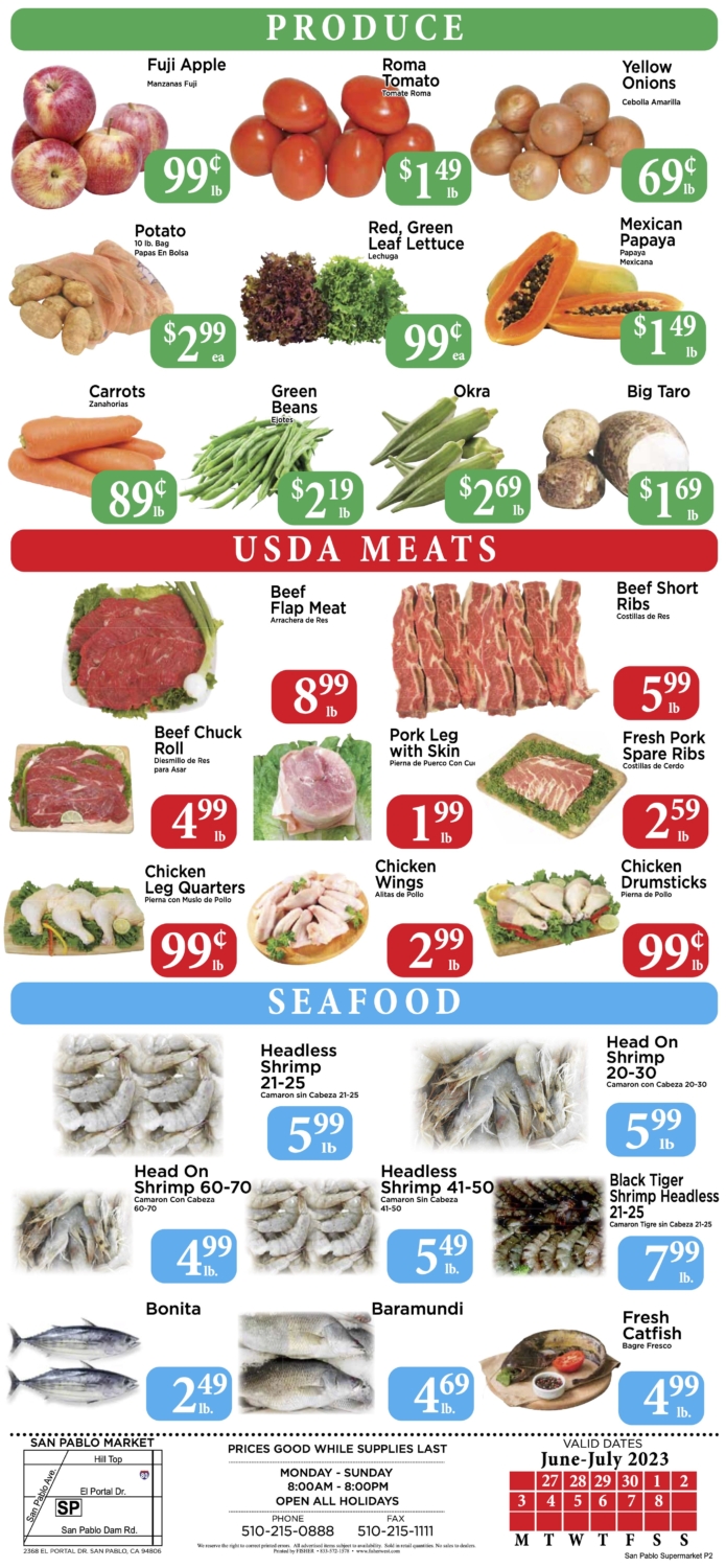 Weekly Specials – San Pablo Supermarket – SF Supermarket